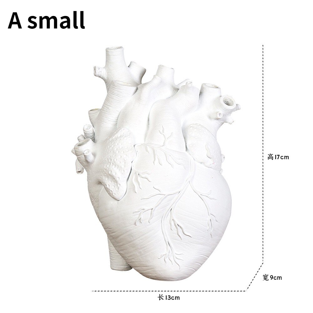 Heart Body Art Vase Statue Resin Dried Flower Cont... – Grandado