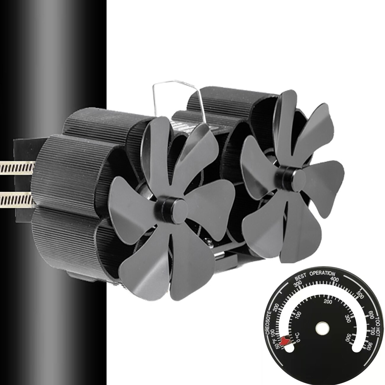 Houtkachel Fan Upgrade 12 Blades Aangedreven Kache... – Grandado