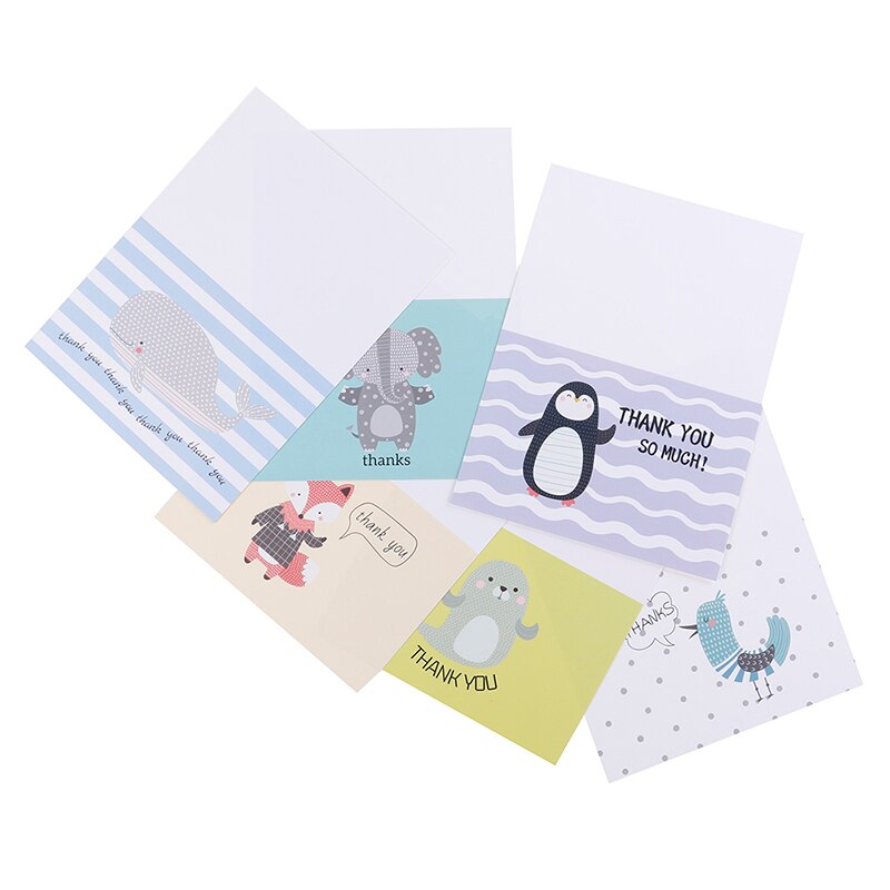 6pcs/set Thank You Cards Birthday Card Note Cards ... – Vicedeal