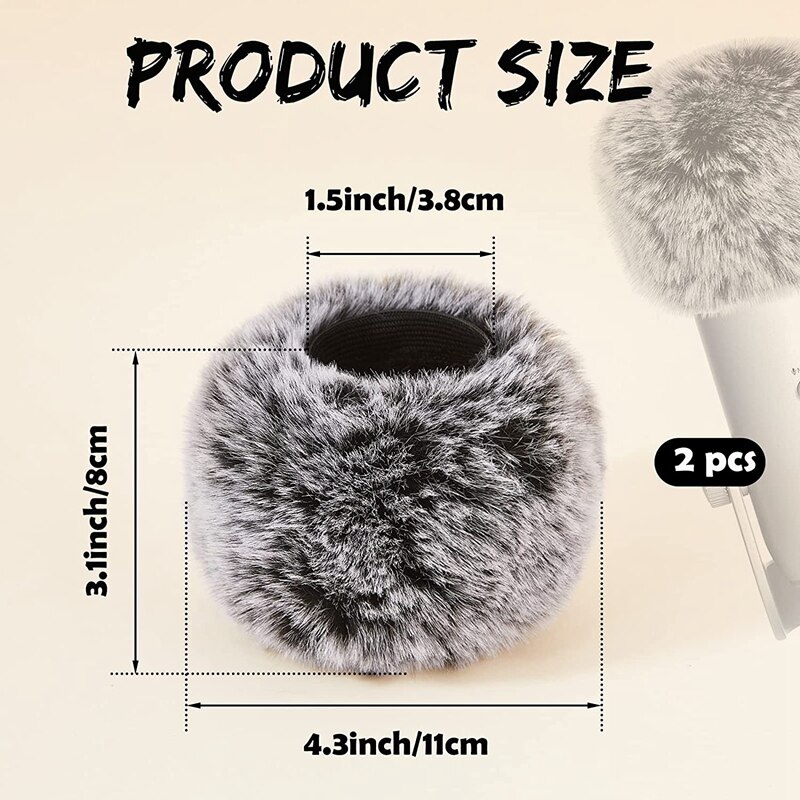 2 Pieces Microphone Furry Windscreen Muff Mic Wind... – Vicedeal