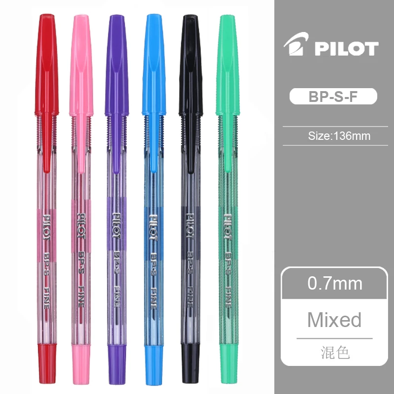 6pcs Japan PILOT Ballpoint Pen BP-S-F Classic Colo... – Grandado