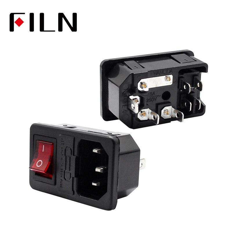 3 Pin Iec320 C14 Inlet Connector Plug Power Socket Grandado