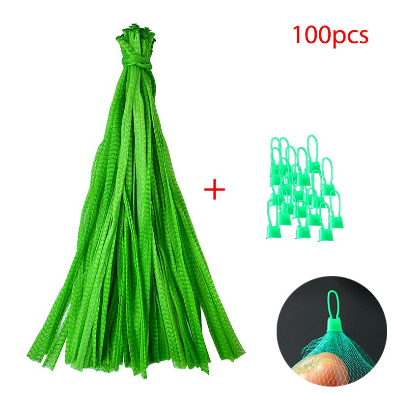 100 Pcs Plastic Nylon Mesh Net Bags for Vegetable ... – Vicedeal