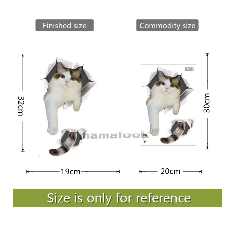 Cute Kittens Wall stickers 3D Bathroom Cabinet Dec... – Vicedeal