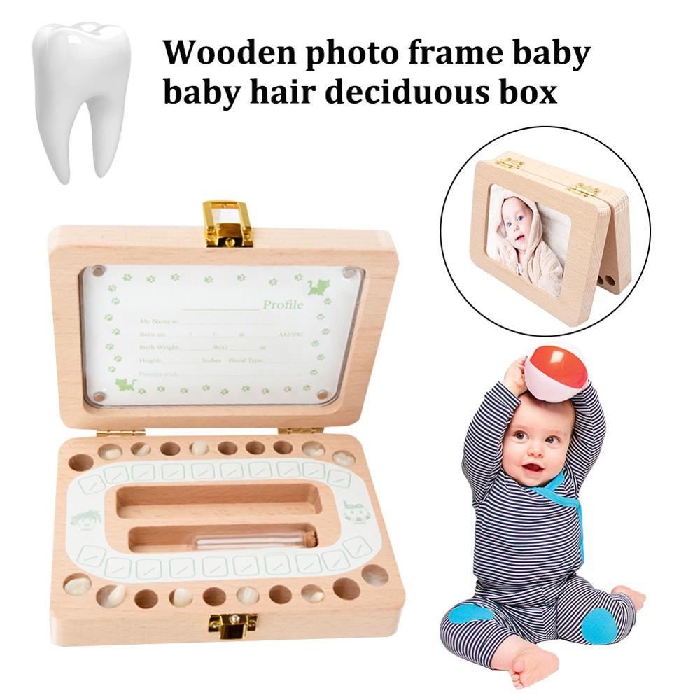 Baby Teeth Box Save Organizer Wooden Tooth Keepsak... – Grandado