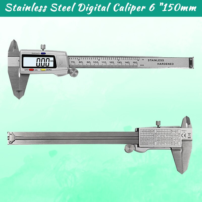 6 Inch 0-150mm Measuring Tool Stainless Steel Cali... – Grandado