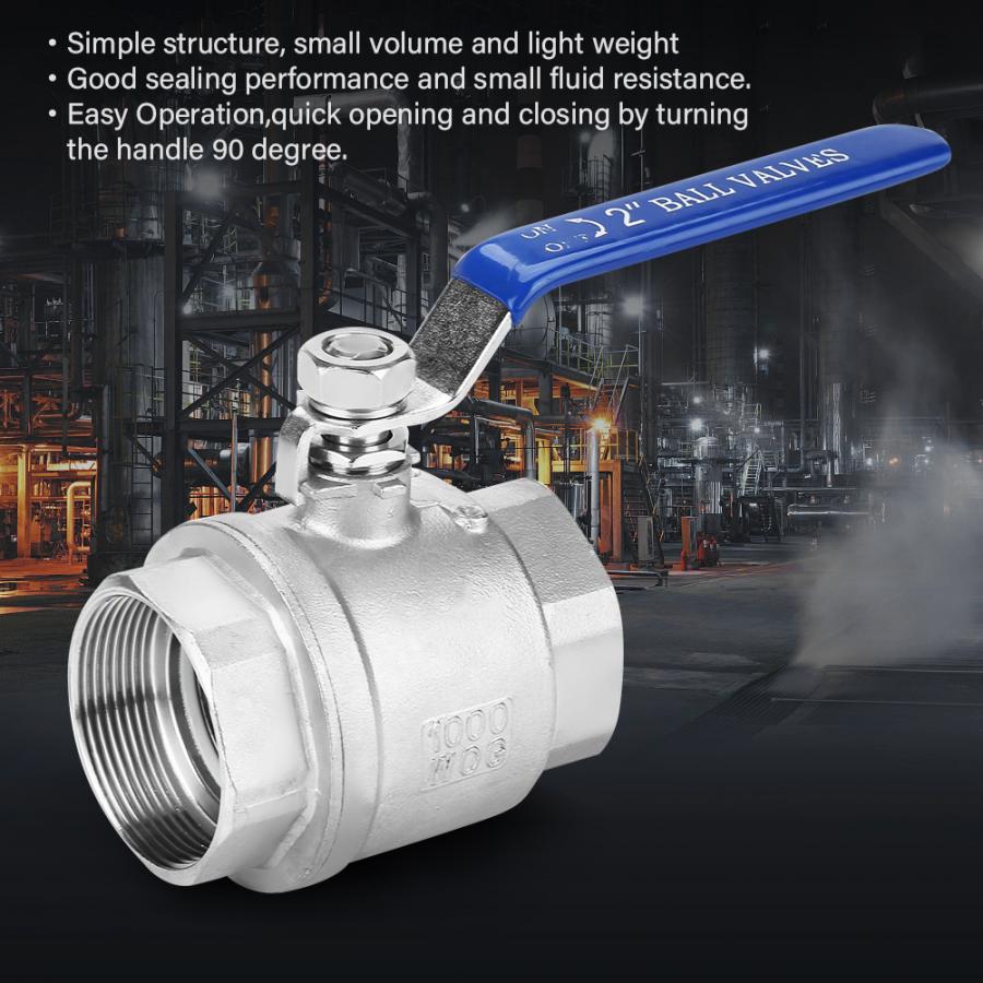1 pcs 2 inch 304 Ball Valve Stainless Steel Two-pi... – Vicedeal