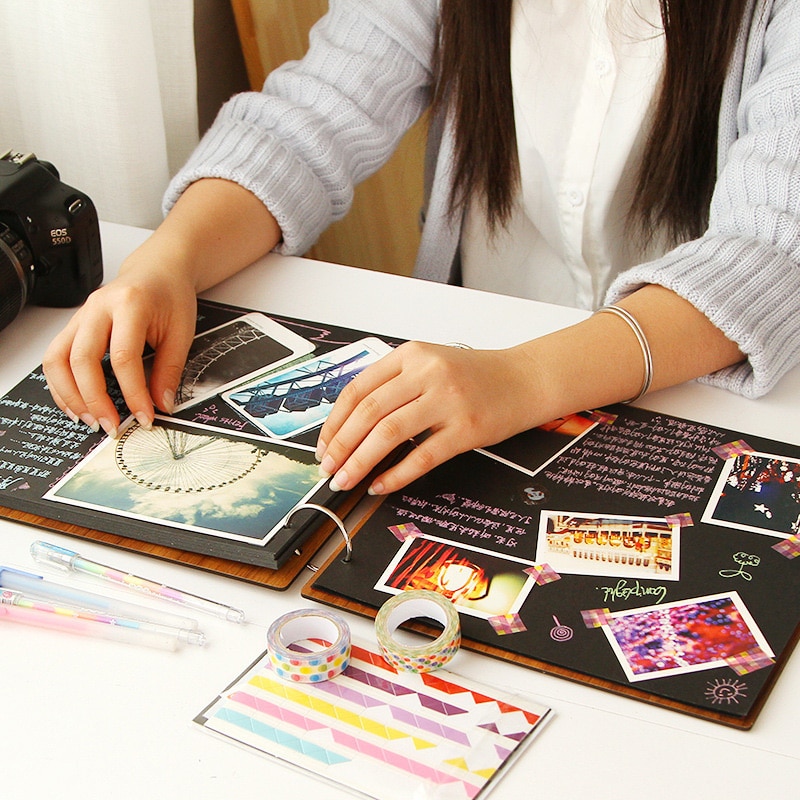 12 Inch Wooden/Handmade/Vintage Scrapbook Album Co... – Grandado