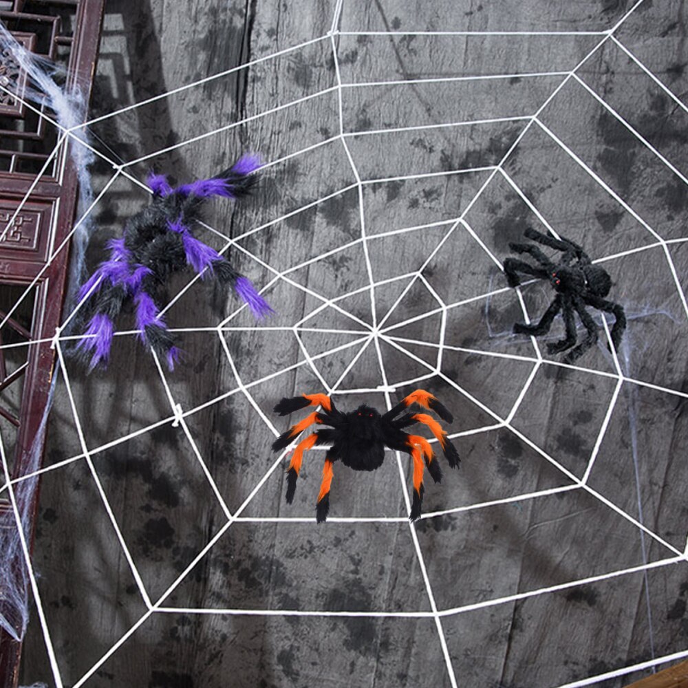 1PC Halloween Prop Ornament Colorful Spider Web Sp... – Grandado