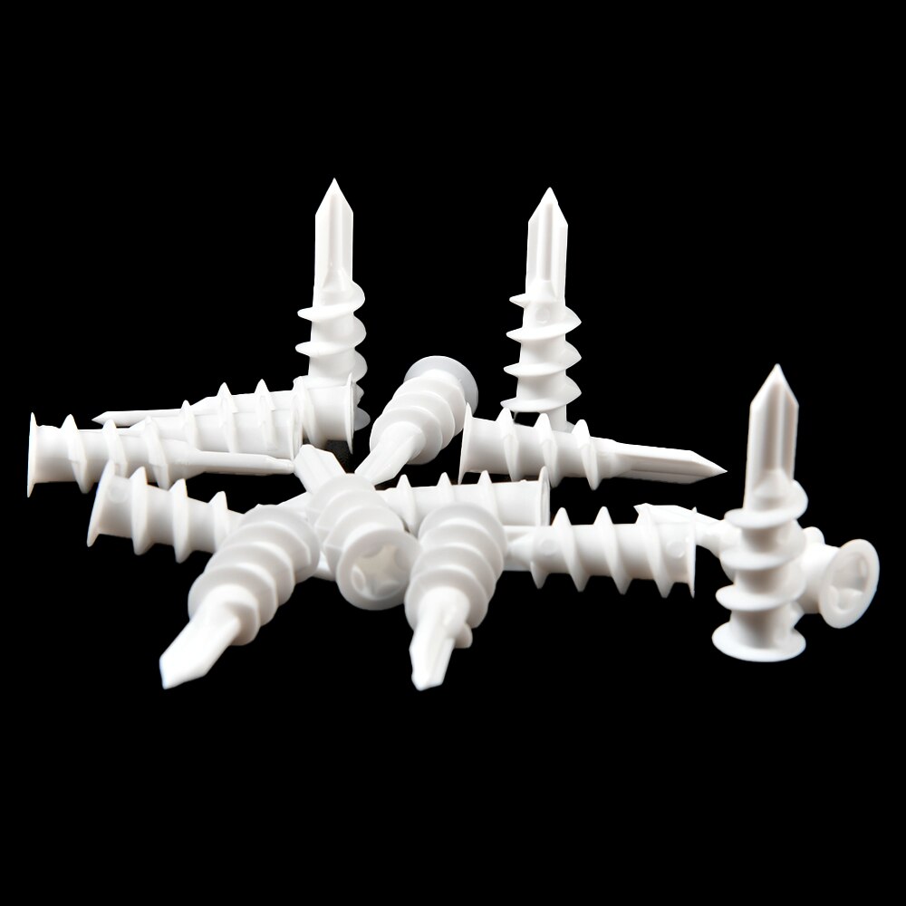 50 Pcs Plasterboard Anchor 6x33mm Drywall Nylon Ri... – Vicedeal