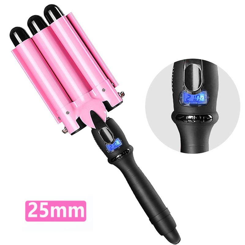 3 Barrel Curling Iron Wand Hair Waver Curler Iron,... – Grandado