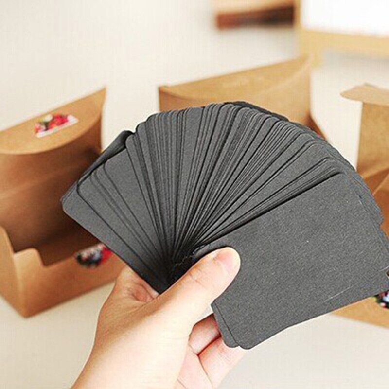 100pcs White Black Kraft Paper Card Message Memo W... – Grandado