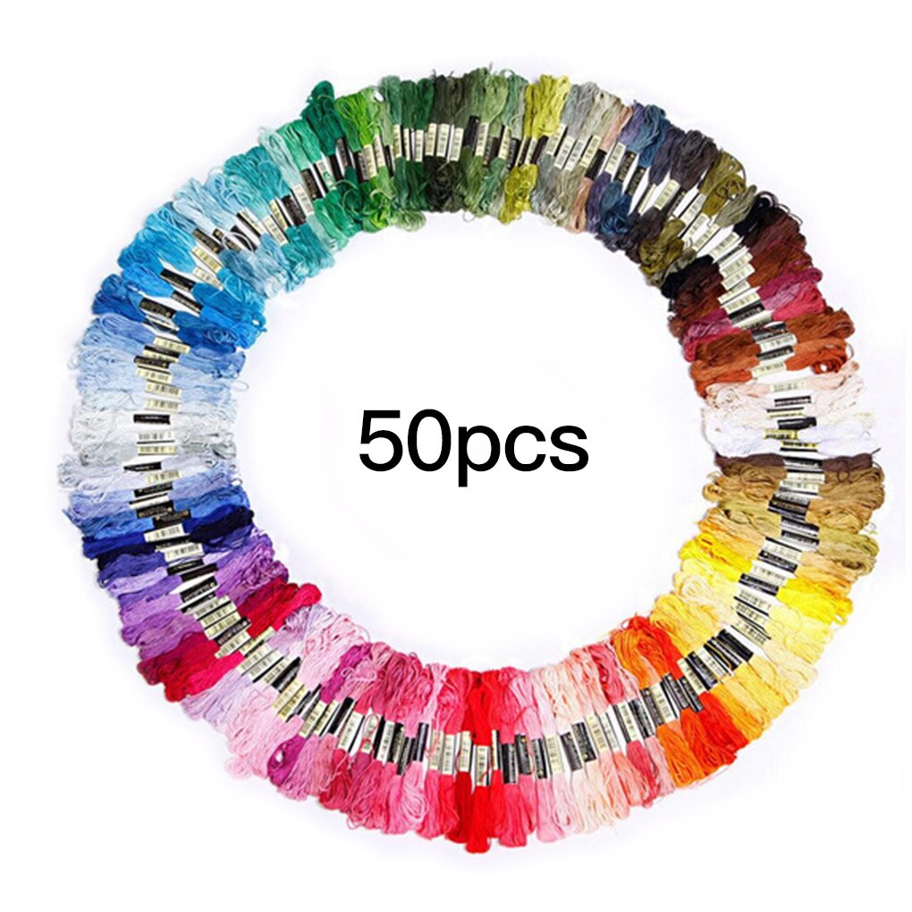 50 Colors Cross Stitch Thread Embroidery Thread Fl... – Grandado