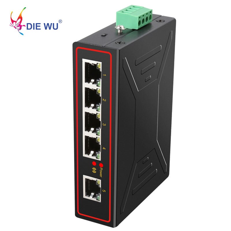 5 Poorten Industriële Metalen Case Ethernet Switch... – Grandado