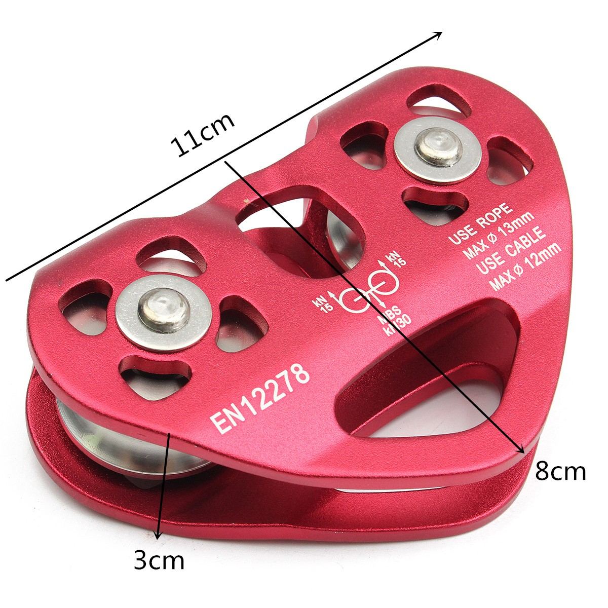 30KN Zip Line Trolley Climbing Buckle Pulley Rolle... – Grandado
