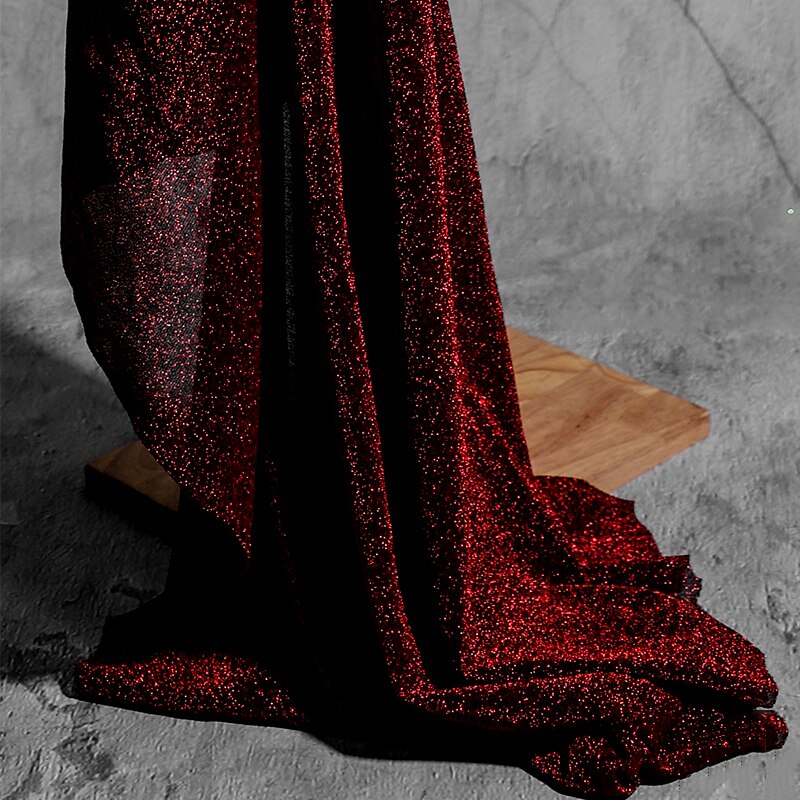 Elastic Shiny Burgundy Red Tulle Fabric 150cm Widt... – Vicedeal