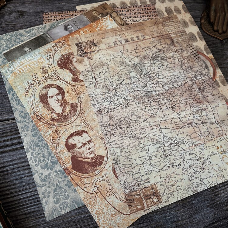 Old Detective Theme Material Paper Travel Junk Jou... – Grandado