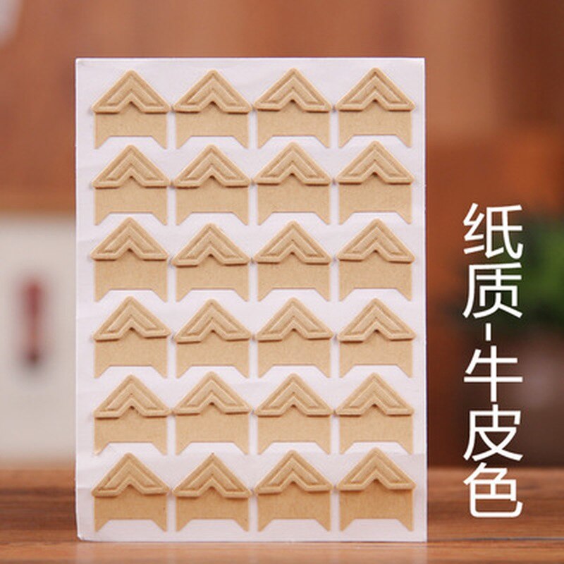 24 pcs/lot DIY Vintage Corner kraft Paper Stickers... – Grandado