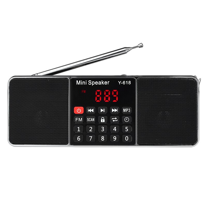 Y-618 Mini Fm Radio Digital Portable Dual 3W Stere... – Grandado