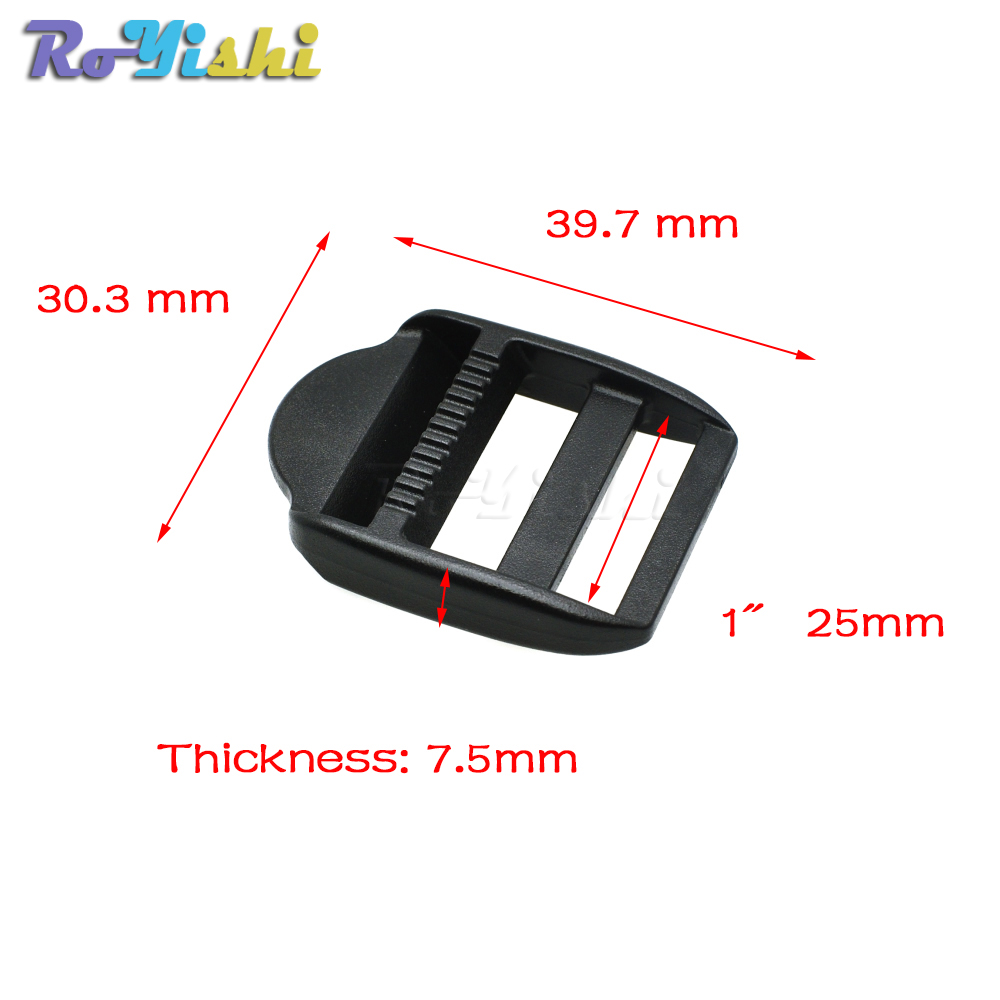 1"Black Ladder Lock Slider Plastic Buckles Backpac... – Vicedeal