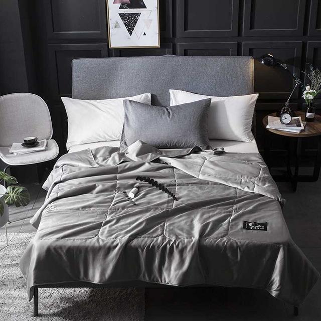 48 silk comforter bedspreads quilted blanket summe... – Grandado