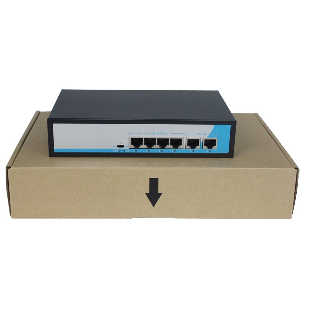1+4 Ports 10/100Mbps Mini PoE Switch 48V 1A Power ... – Grandado