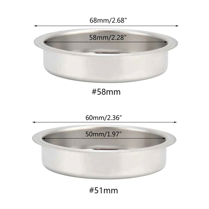 51mm/58mm Coffee Blind Filter Basket Stainless Ste... – Grandado