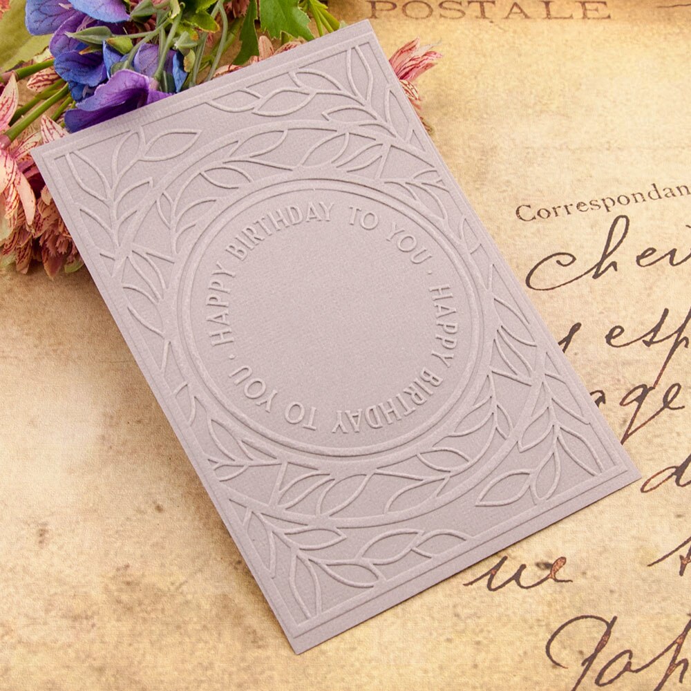 Happy Birthday Plastic Embossing folders Template ... – Grandado