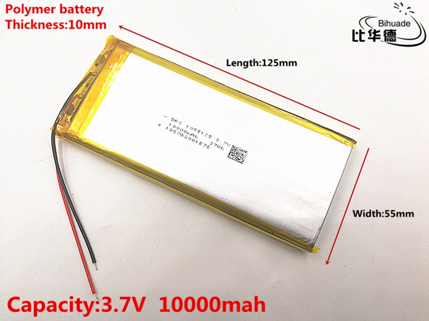 3 stk/parti god qulity 1055125 3.7v lithium polyme... – Vicedeal
