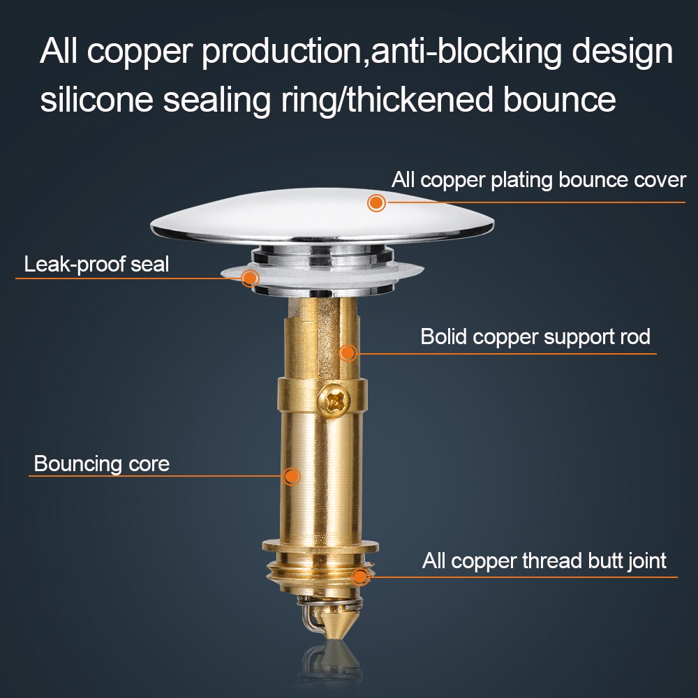 Bounce Cover Sink Bathtub Washbasin Drain Plug Bat... – Grandado