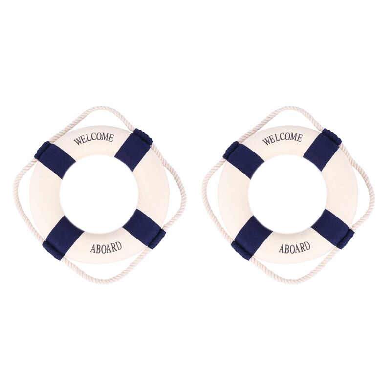 2X Decorative Welcome Aboard Nautical Lifebuoy Rin... – Vicedeal