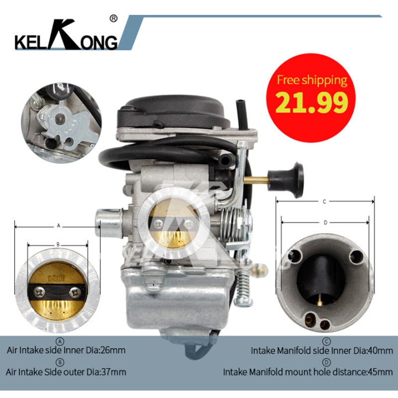 KELKONG Motorcycle 26MM Carburetor Carb Replacemen... – Vicedeal