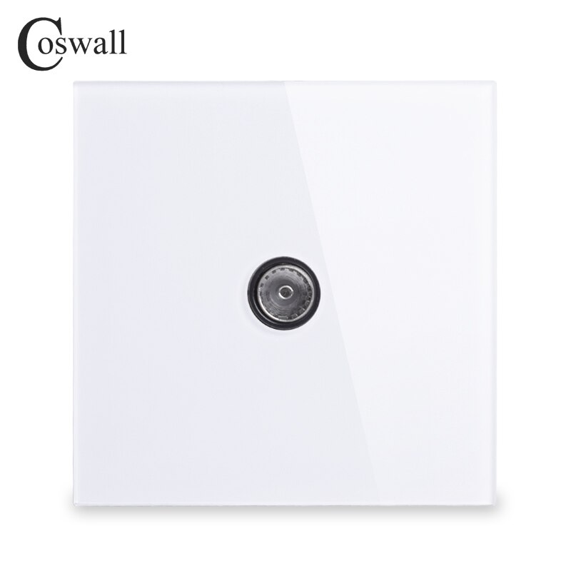 COSWALL Crystal Tempered Glass Panel Wall Socket F... – Grandado