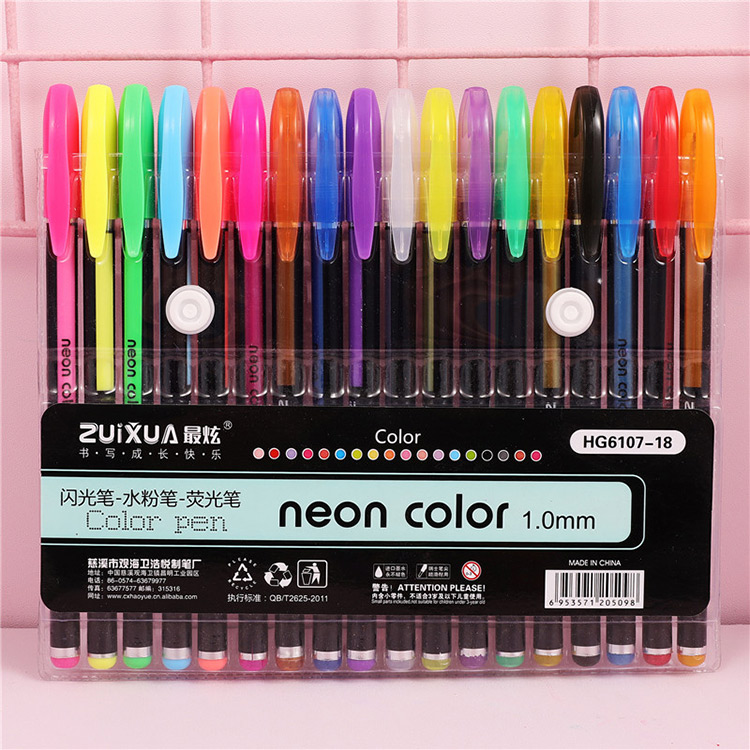 12/18/24/36/48 Colors Gel Pens Set Glitter Gel Pen... – Grandado