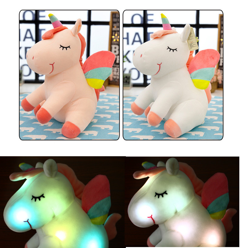 25cm Luminous Stuffed Unicorn Toys Gleamy Animal D... – Vicedeal