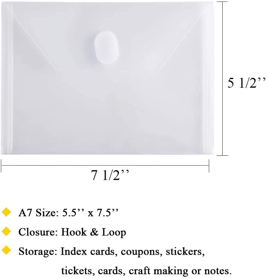 10 Packs A7 Clear Plastic Kleine Envelop Met Haak ... – Grandado