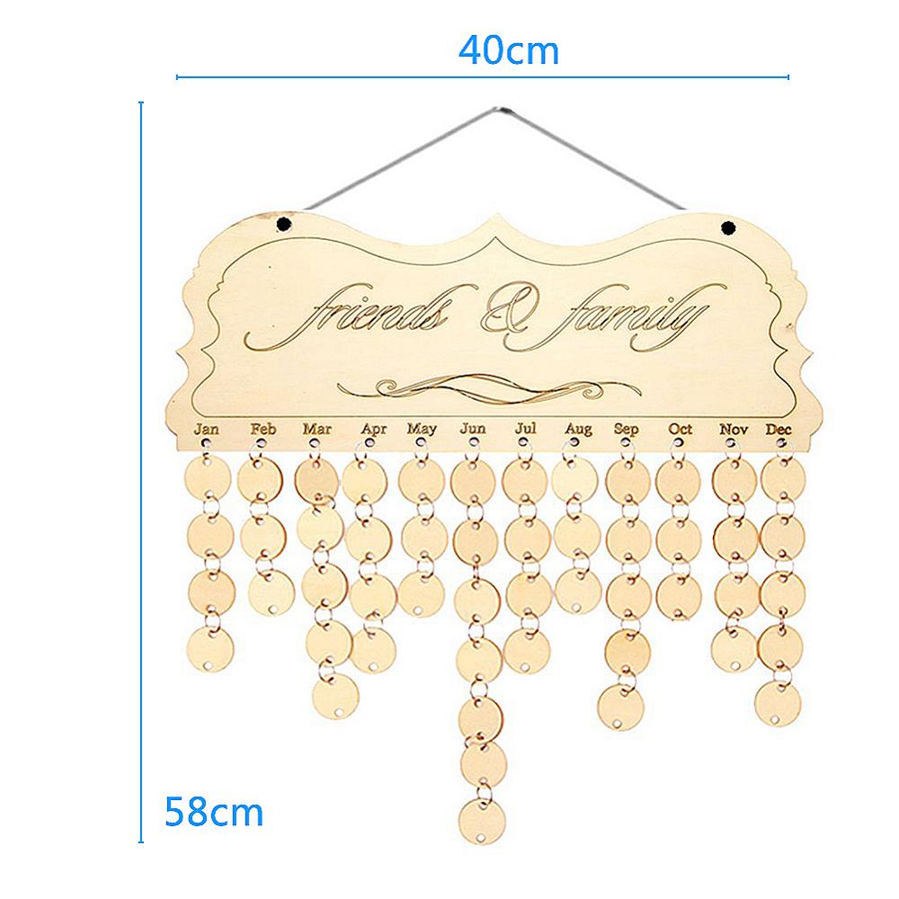 DIY Wooden Birthday Calendar Family Friends Sign S... – Grandado