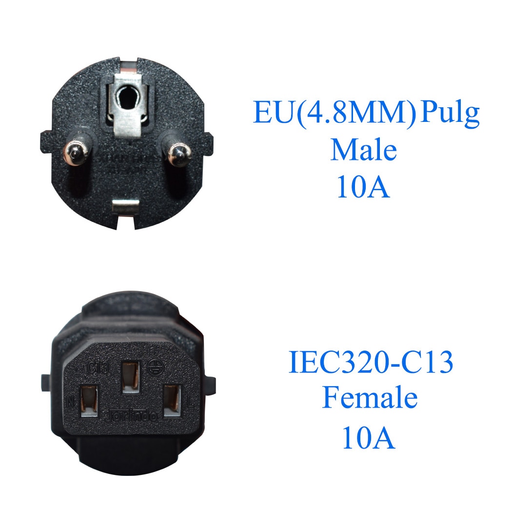 JORINDO EU ZU IEC320 C13 Energie Adapter, EU männl... – Grandado