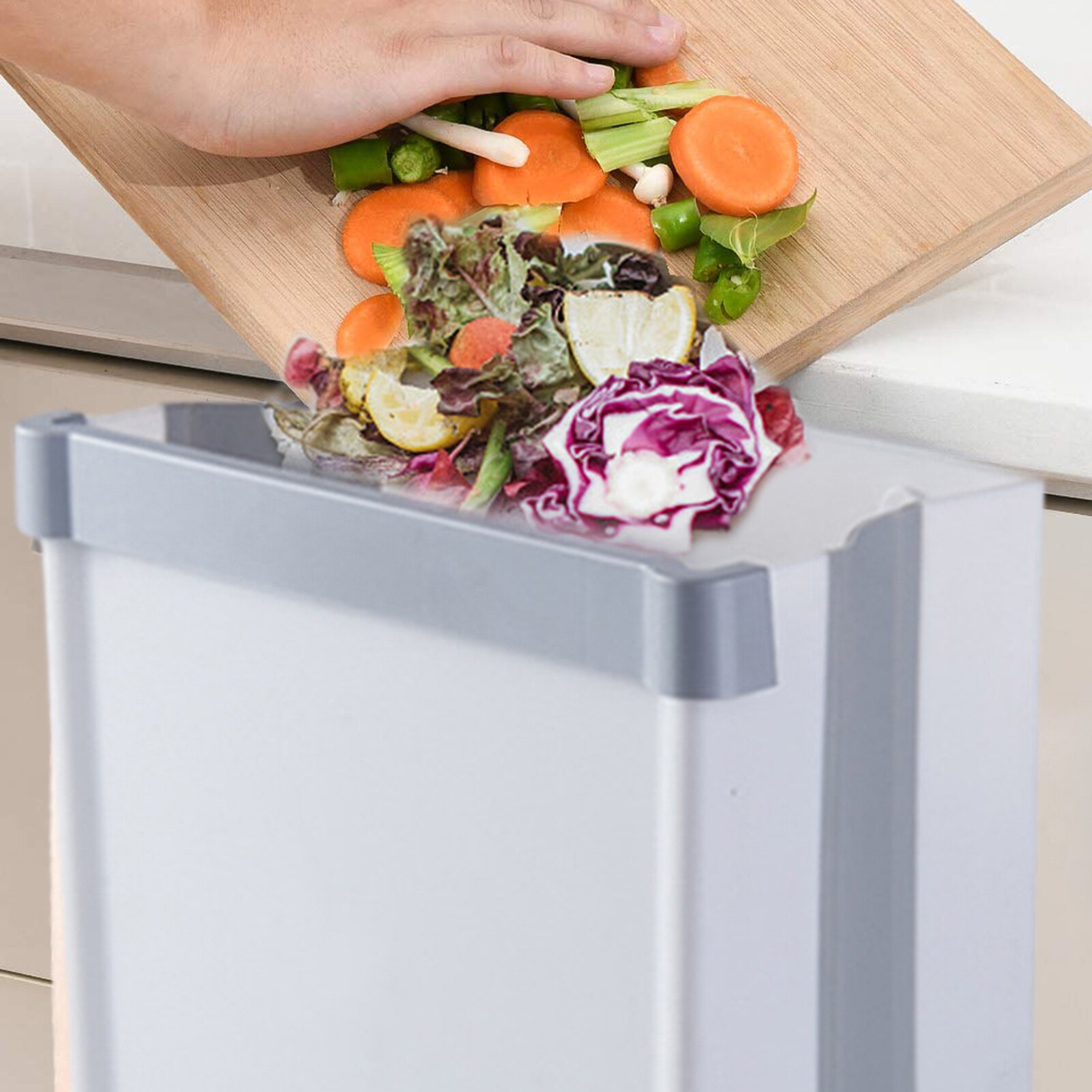 Kitchen Folding Trash Can Car Recycle Bin Trash Bi... – Grandado