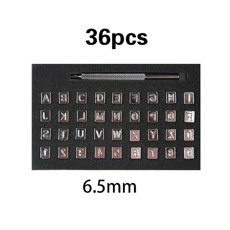 36Pcs Alfabet Nummer Stempel Set Metalen Lederen S... – Vicedeal