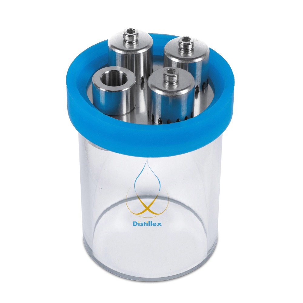 Glass bubble plates section with stainless steel 3... – Grandado