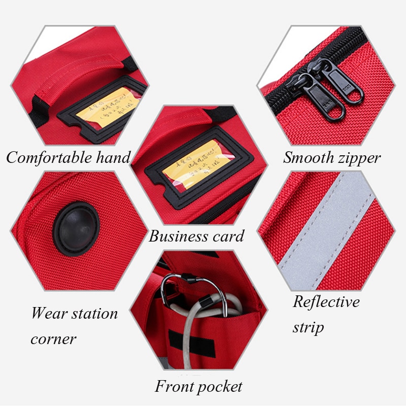 Outdoor First Aid Kit Outdoor Sports Red Nylon Wat... – Grandado