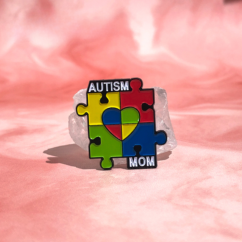 Rainbow Picture Puzzle Enamel Pins Autism Mom Care... – Grandado