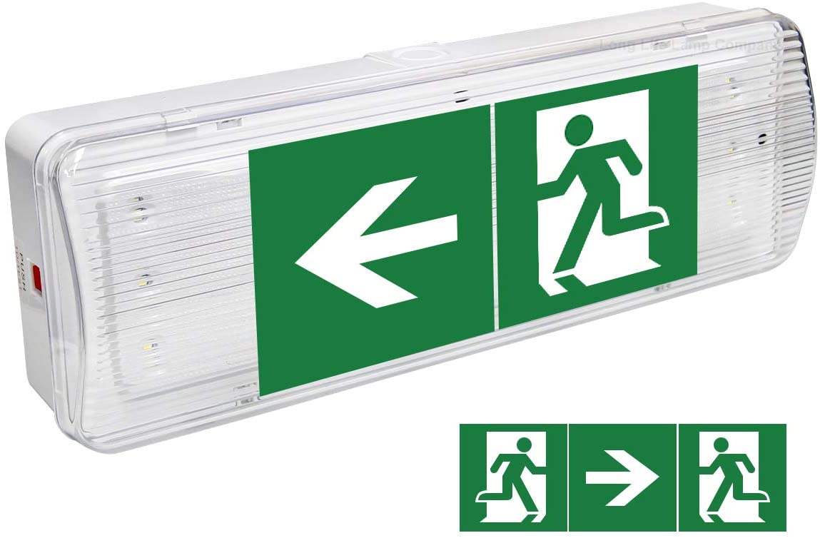 Emergency Fire Exit LED Bulkhead Light with Green ... – Grandado