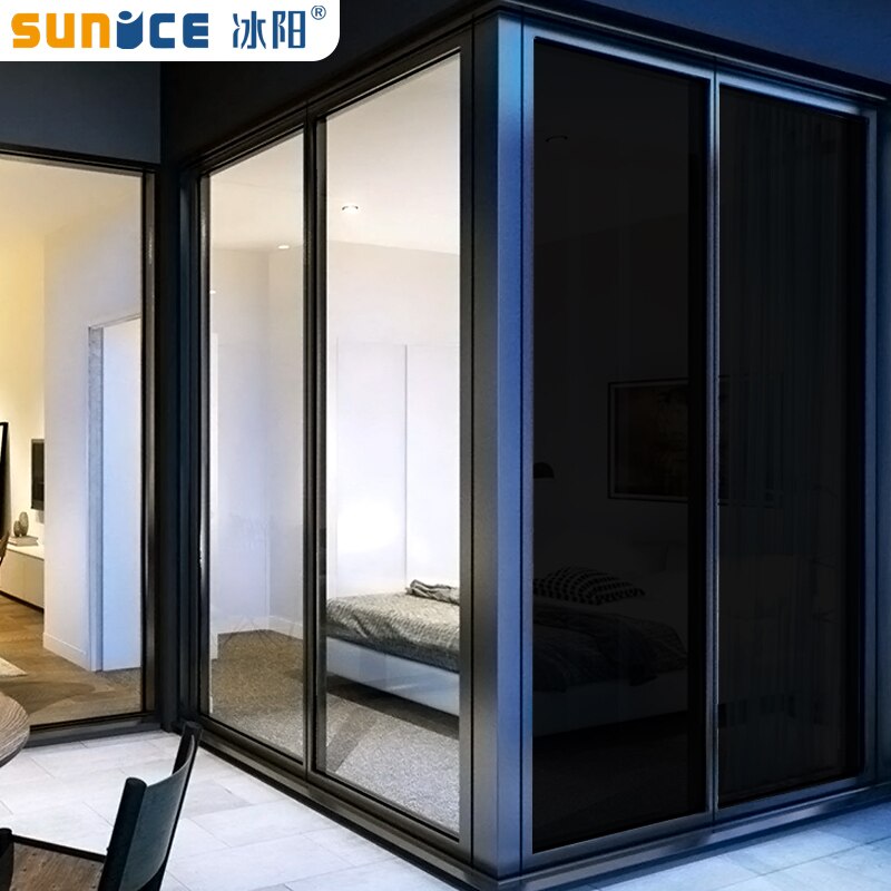 Sunice 0%VLT Black Home Building window Film Priva... – Vicedeal