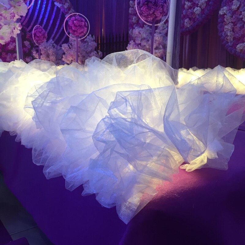 Crystal organza wedding background T-stage road gu... – Grandado