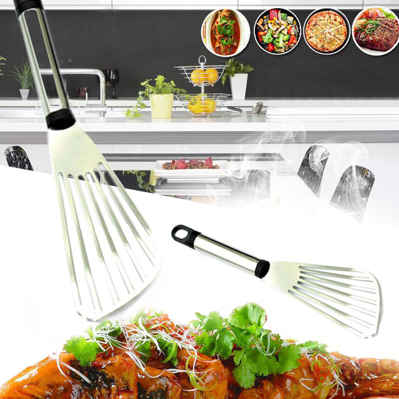 Stainless Steel Flat Fish Slice Frying Spatula Sho... – Grandado