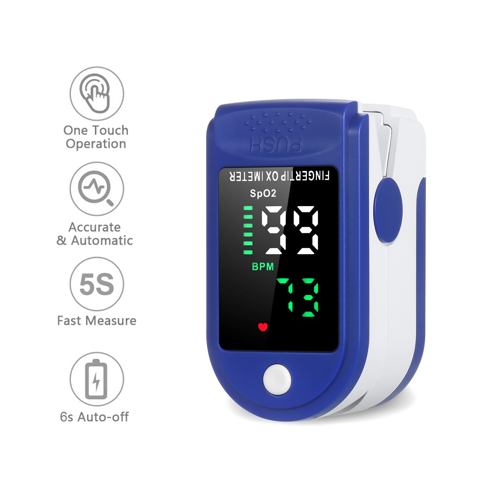 Digital Fingertip Pulse Oximeter Blood Oxygen Satu... – Grandado