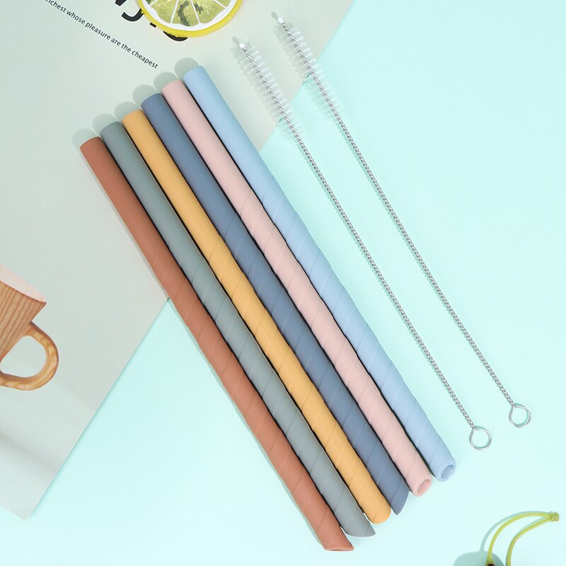 Silicone Straws Set 6 Colors Reusable Drinking Str... – Vicedeal