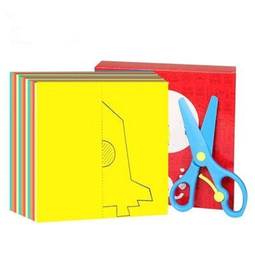 96pcs/set Cartoon Colorful Paper Folding Cutting H... – Grandado